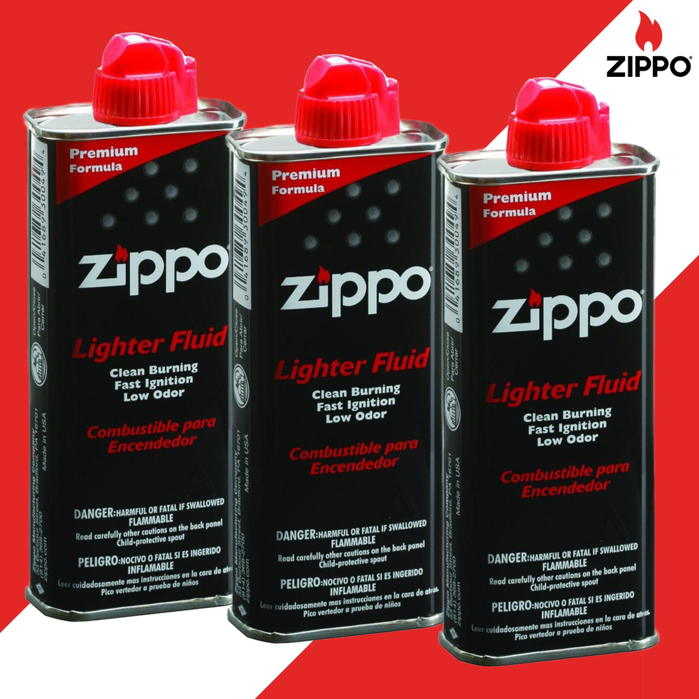 Набор ZIPPO: 3 ШТ. Топливо Для Зажигалок ZIPPO Бензин Зиппо 125МЛ MADE ...