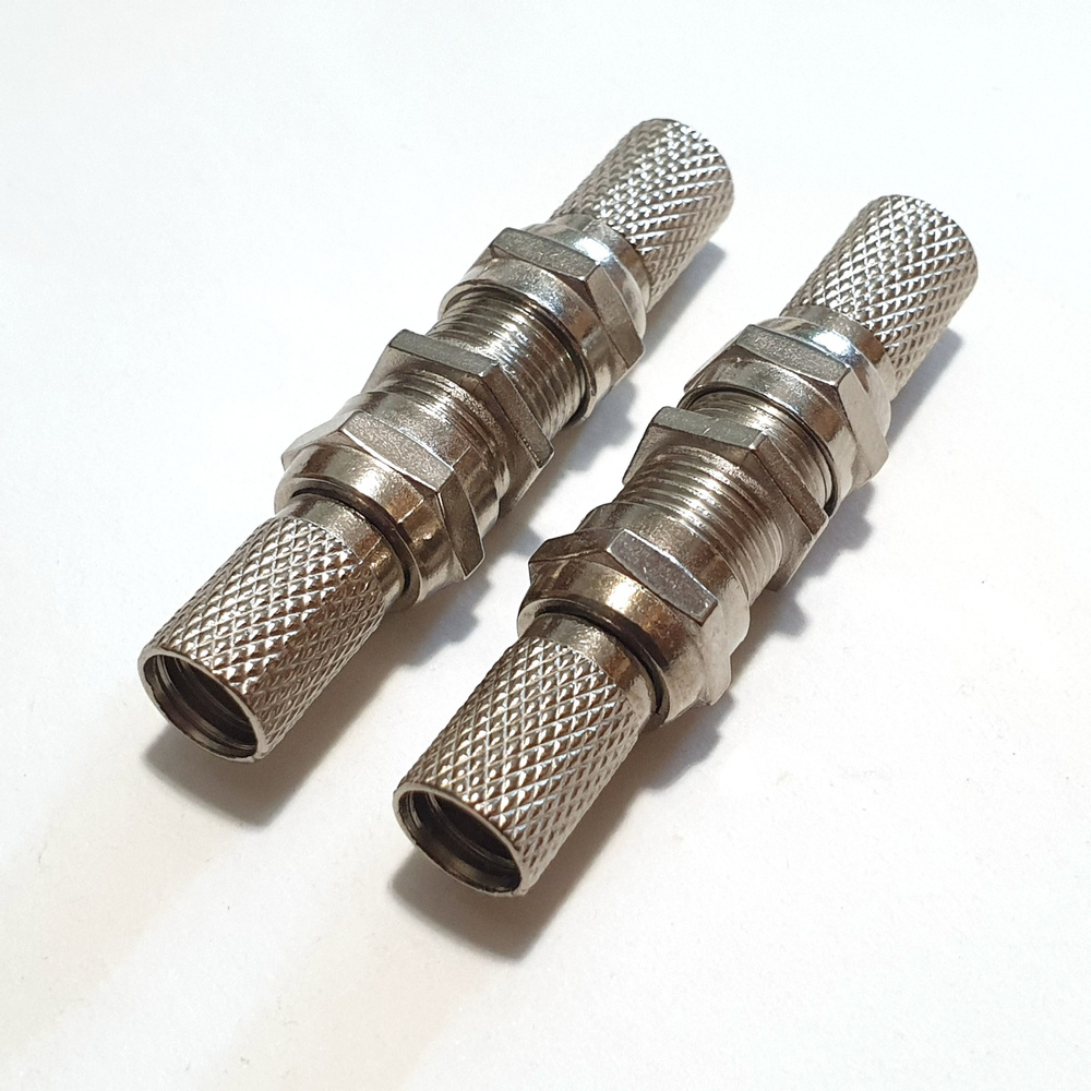 Соединитель ТВ кабеля / 2 шт / F разъем CADENA резьбовой RG6, Коннектор ...