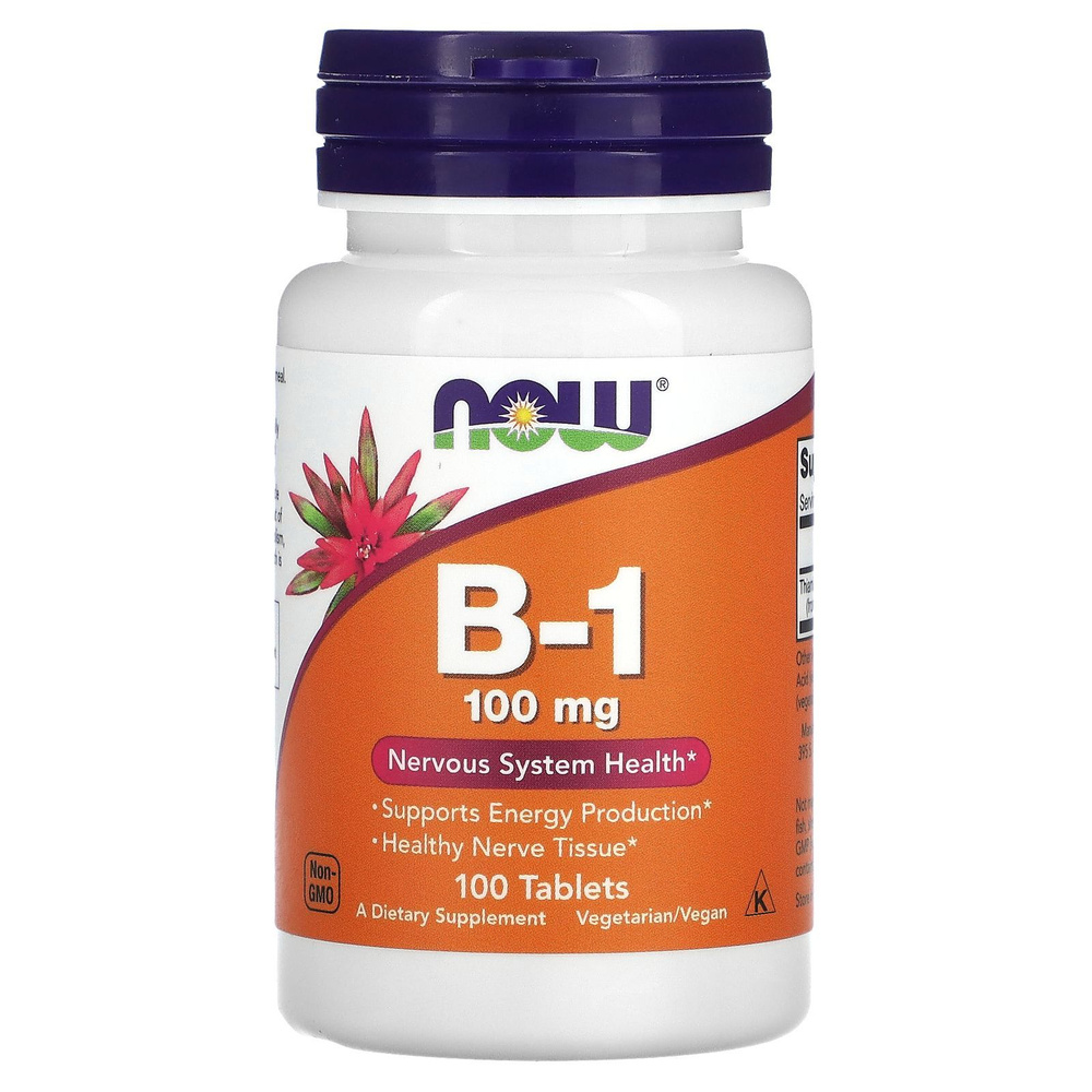 Витамин В1 (Б1) тиамин NOW Vitamin B1 100 мг 100 таблеток купить на ...
