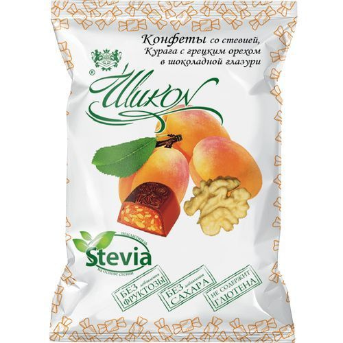 Конфеты глазированные Шикон курага с грецким орехом в шоколаде без ...