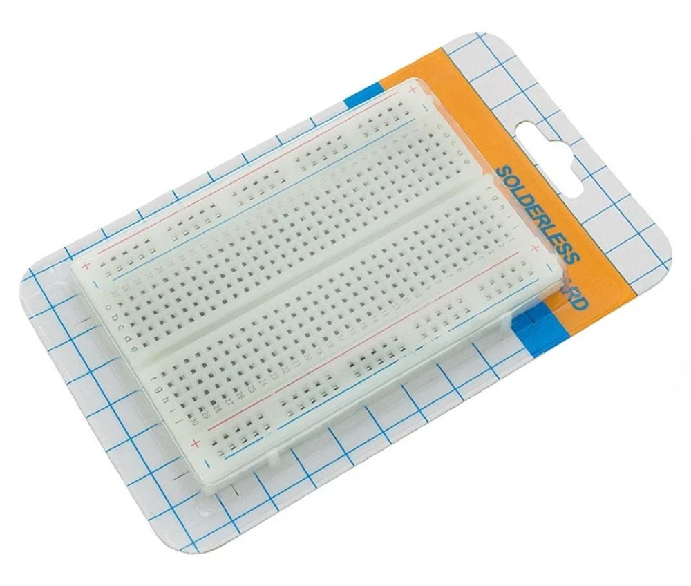 Беспаечная макетная плата Arduino (BREADBOARD) 400 точек - купить с ...