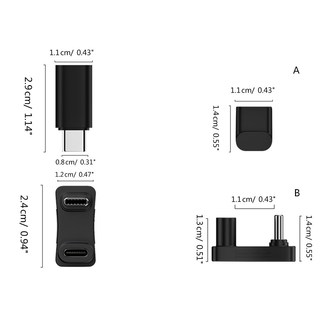 Конвертер адаптера прямоугольной консоли 90 градусов удлинитель Usb C