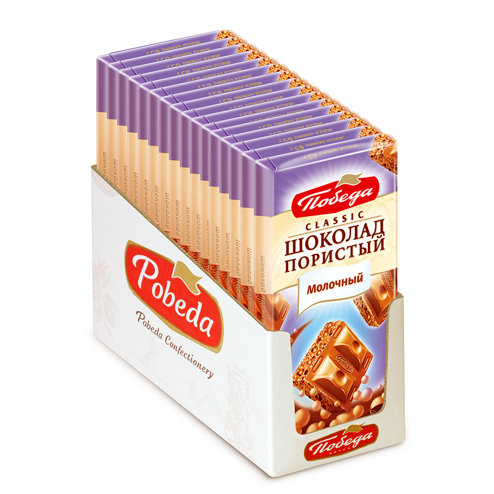Шоколад Победа вкуса молочный пористый, 65г /16шт купить на OZON по ...