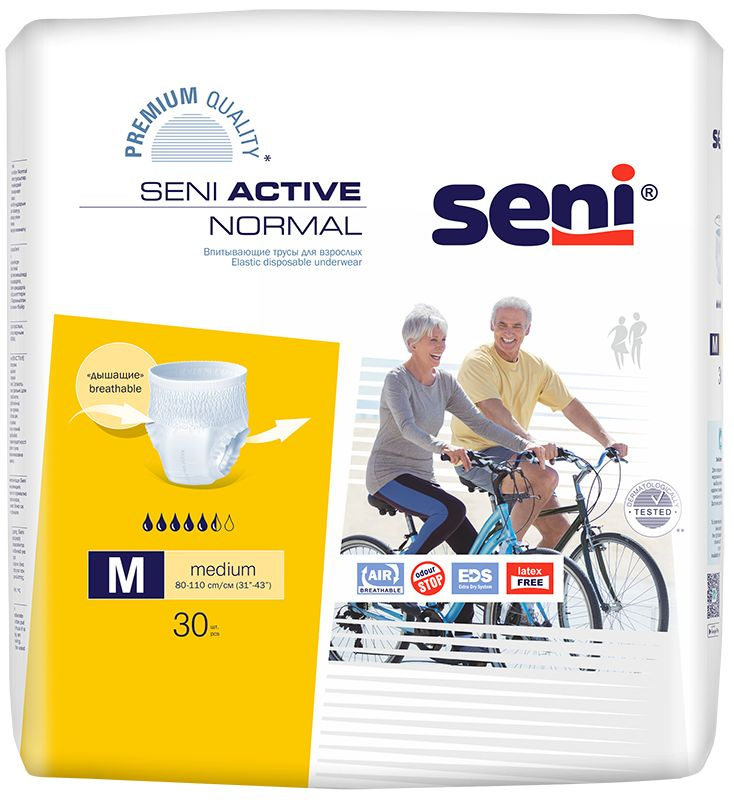 Seni Active Normal, трусы впитывающие (M), 30 шт. - купить с доставкой ...
