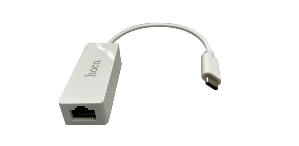 Переходник Type-C - RJ45 UA22, ethernet adapter, 100 Mbps, белый ...
