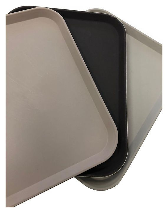 Поднос прорезиненный антискользящий Norma C2821, 46х36х2 см, коричневый, выдерживает нагрузку 6 ...