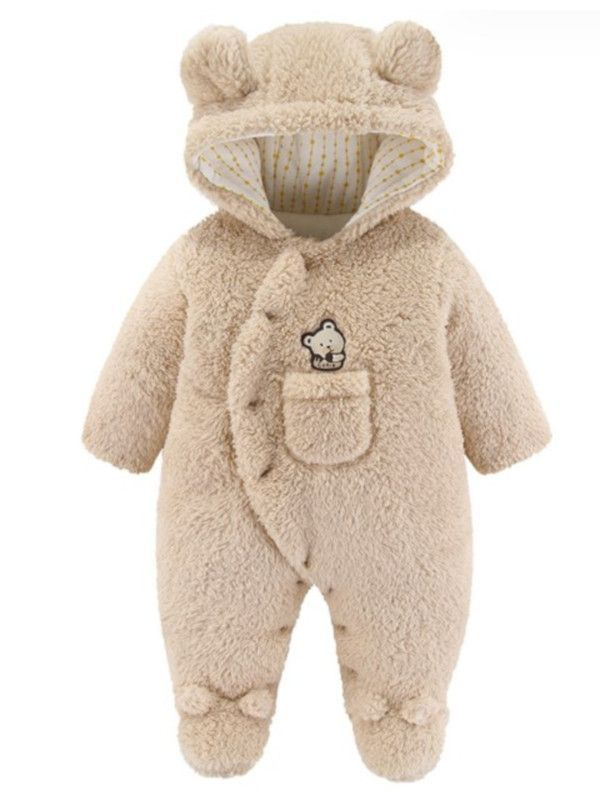 Комбинезон утепленный Девочки, Мальчики MOOCIE, размер 80 хаки Демисезон Повседневный Хлопок ...