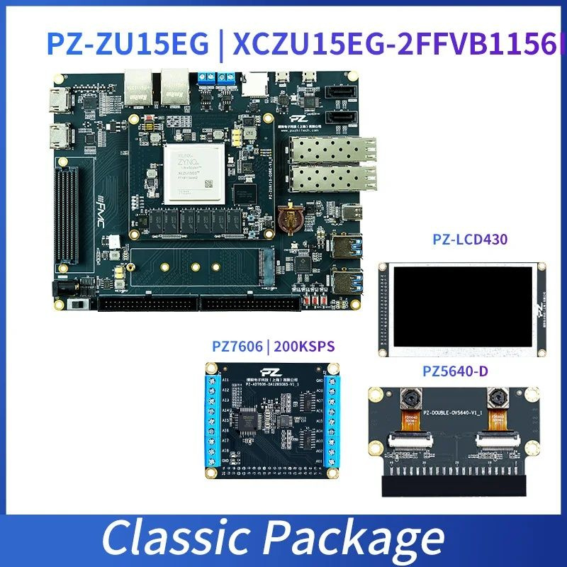 Оценочный комплект Puzhi ZU15EG Xilinx ZYNQ UltraScale XCZU15EG Плата разработки FPGA SFP 4K ...