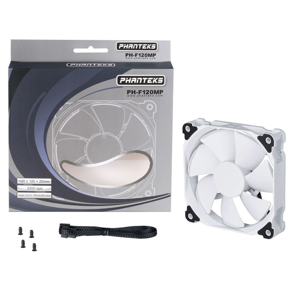 Вентилятор для ПК Phanteks PH-F120MP V2, 120мм, 4pin, белый - купить ...