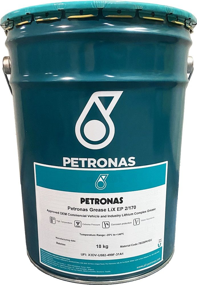Литиево-комплексная смазка PETRONAS GREASE LiX 2/170 18кг NLGI 2 ...