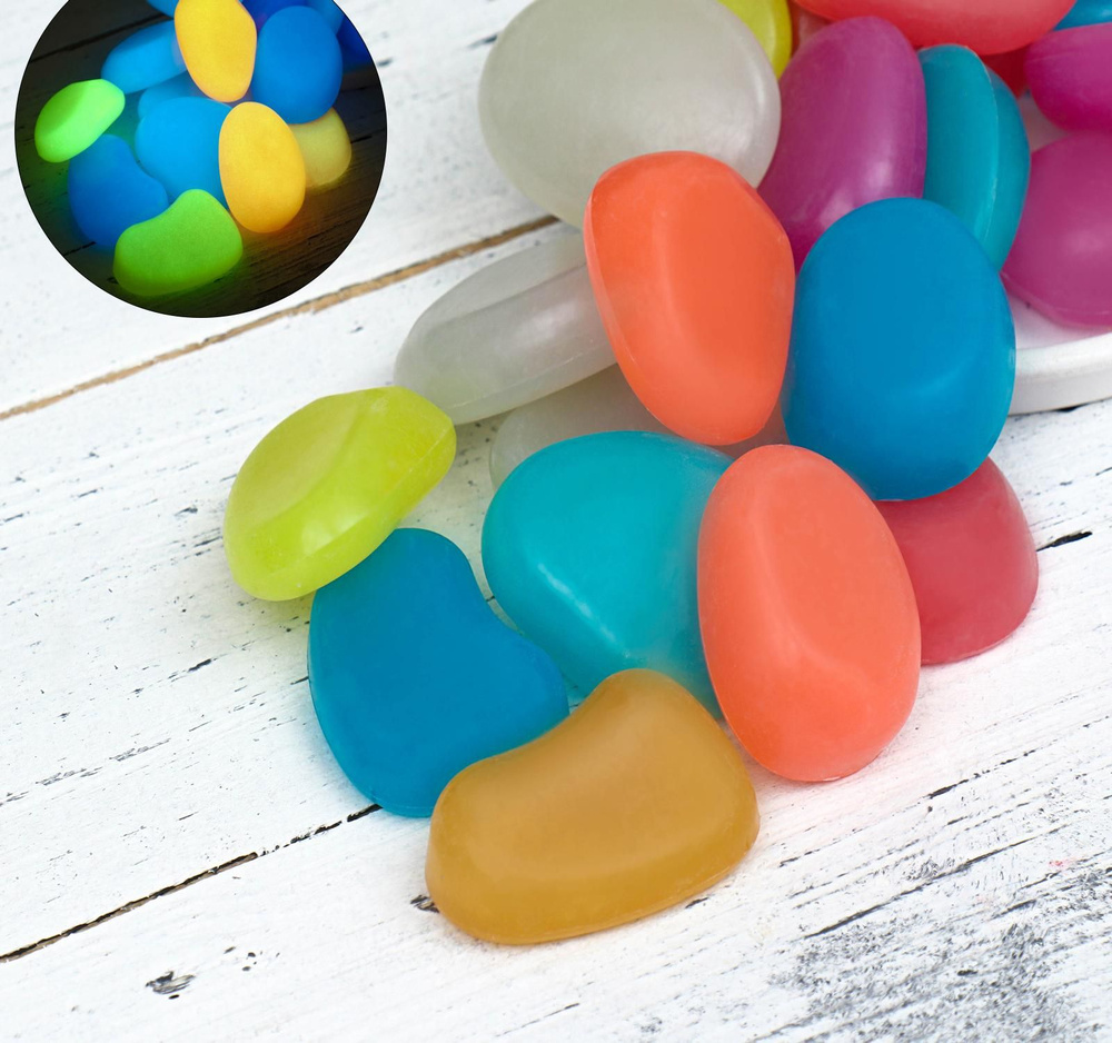 Декоративные камни для аквариума, светящиеся, 45 мм, 1 кг - купить с ...