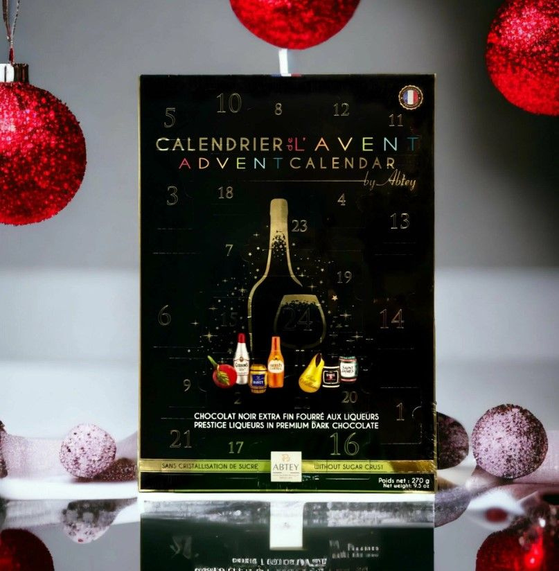 Адвент календарь рождественский с ликером Abtey из темного шоколада ...