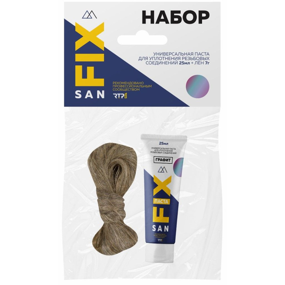 Набор уплотнительный, Sanfix, 25 г, паста + лен 7 г - купить в интернет ...