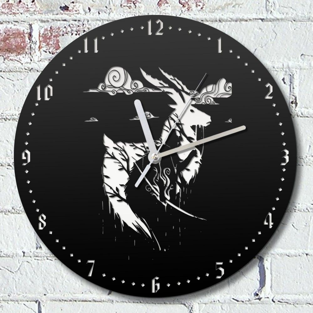 Настенные деревянные бесшумные часы аниме принцесса мононоке миядзаки оками Аситака Сан