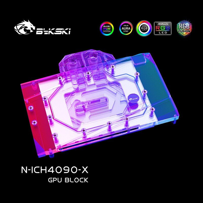 Водяной блок Bykski GPU для видеокарты Inno3D GeForce RTX 4090 Ice ...