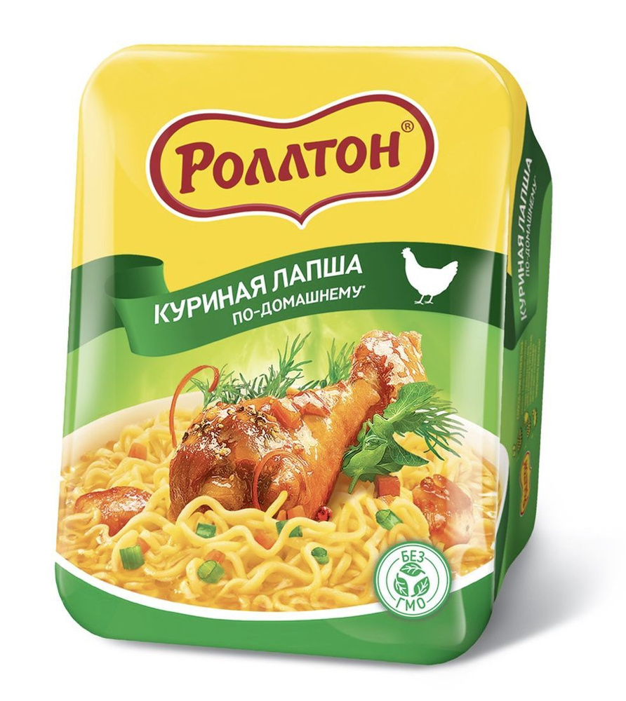 Лапша быстрого приготовления Роллтон Куриная по-домашнему, 90г - купить ...