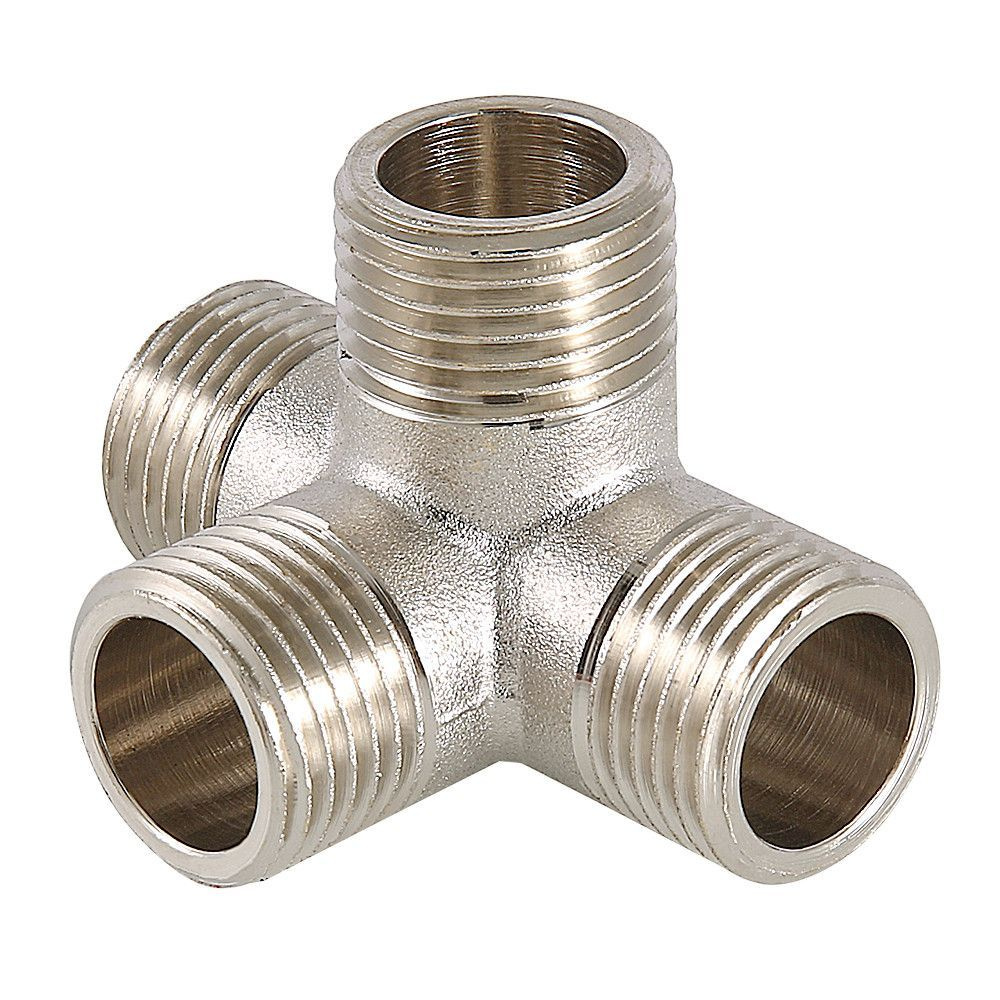 Крестовина для труб двухплоскосная 1/2" нар.р. VALTEC, латунный ...