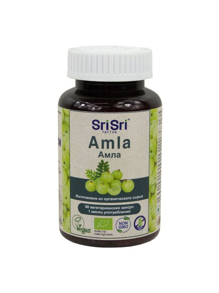 Амла (Amla) для омоложения Sri Sri Tattva капсулы 60 шт массой 500 мг ...