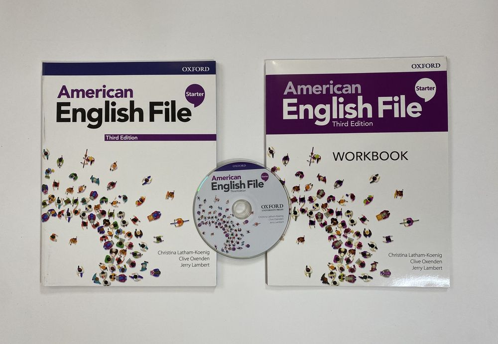 American English File Starter , 3rd Edition, Комплект Student's Book with CD and Workbook ...
