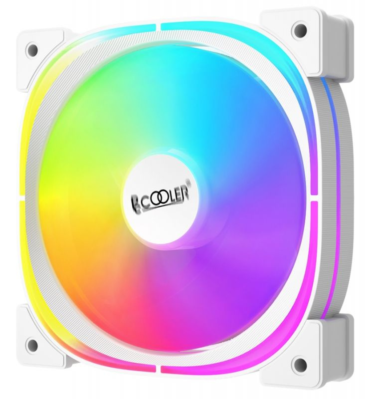 Вентилятор PCCooler EF120 ARGB W 120x120x25мм (4pin PWM + 3pin ARGB ...
