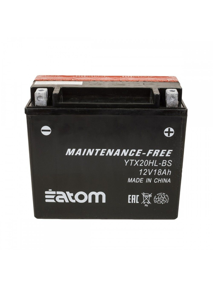 Аккумулятор для мототехники ATOM Мотоаккумулятор YTX20HL-BS купить по ...