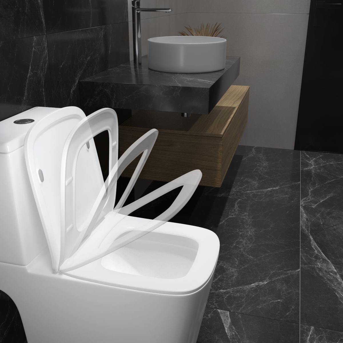 Напольный унитаз Helmken, направление выпуска: Горизонтальное (в стену), 35900002 - купить по ...