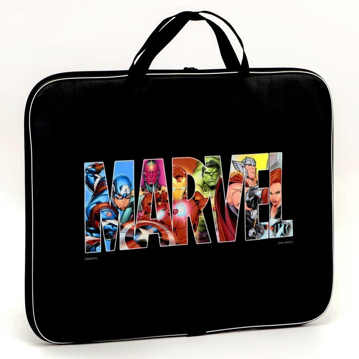 Папка А3 с ручками для чертежей и рисунков Марвел текстиль - купить с ...