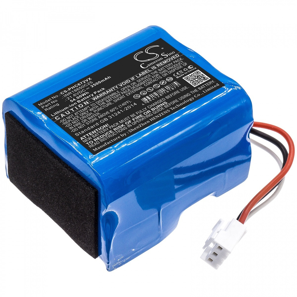 Аккумуляторная батарея CameronSino CS-PHC672VX для пылесоса Philips ...