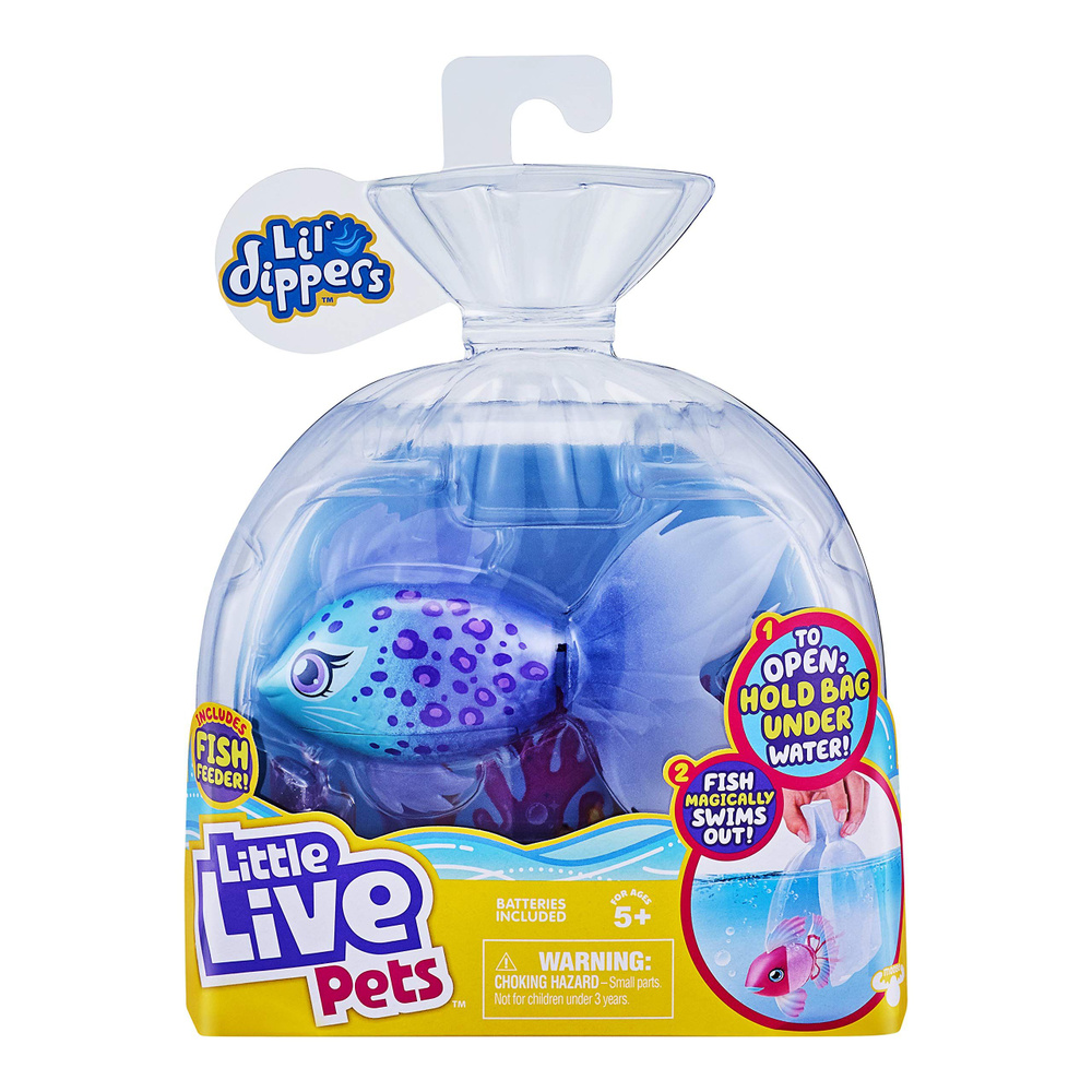 Little Live Pets Lil' Dippers Fish - Фантастическая открытая коробка с ...