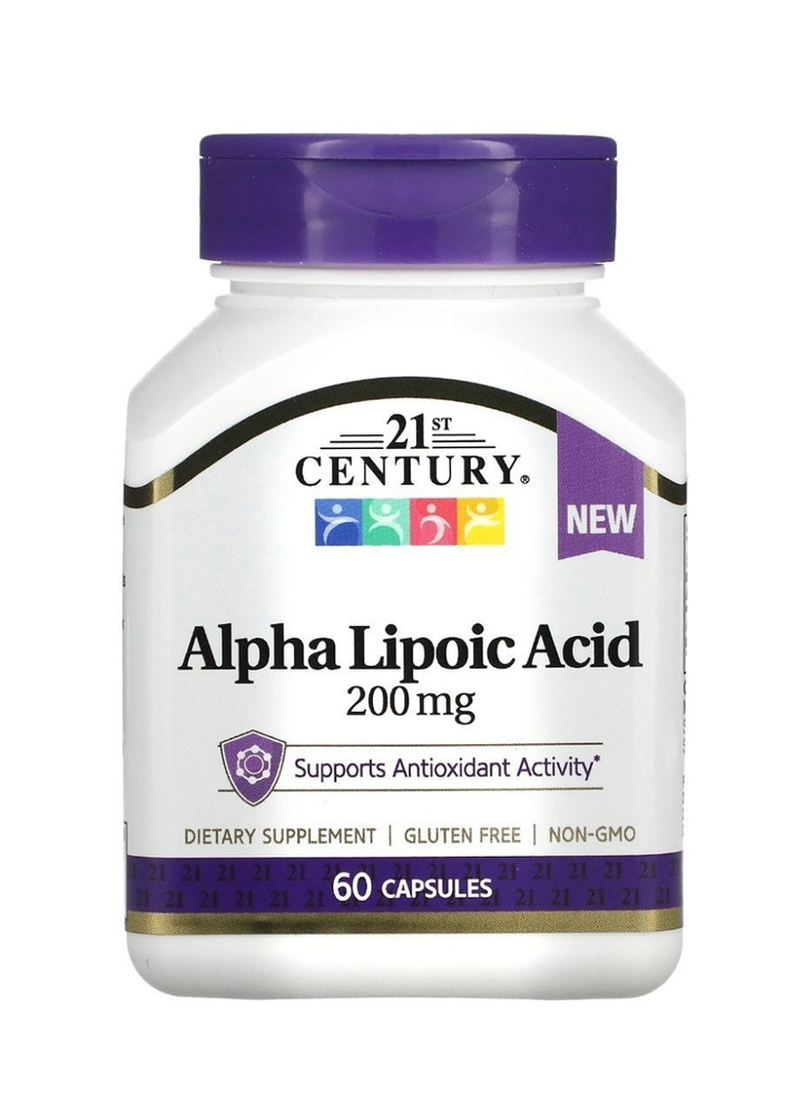 21 st Century Alpha Lipoid Acid, Альфа Липовая Кислота 200 мг - 60 ...