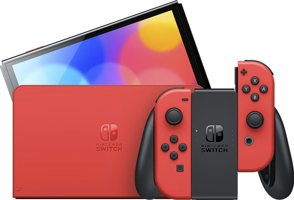 Игровая приставка Nintendo Switch OLED 64 ГБ, Mario Red Edition ...