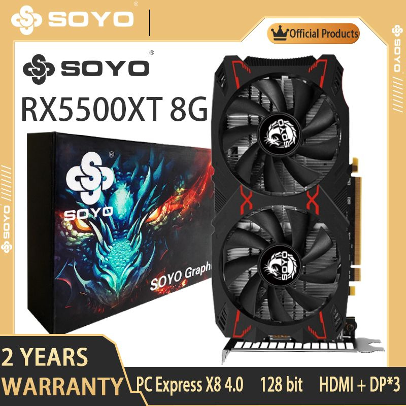 Видеокарта SOYO Radeon RX 5500 XT, 8 ГБ GDDR6 - купить по низким ценам ...