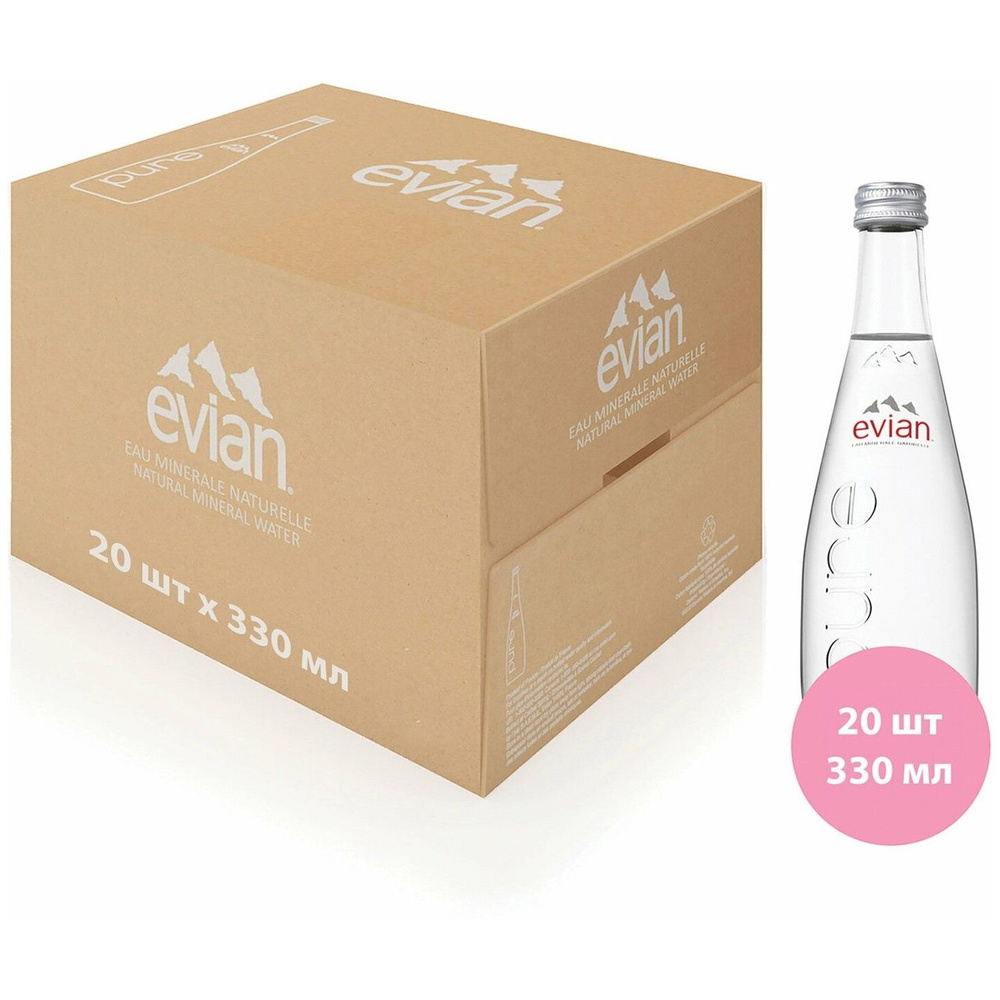Evian Вода Негазированная 330мл. 20шт - купить с доставкой по выгодным ...