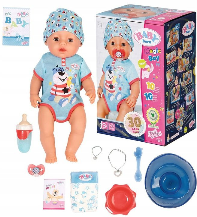 Кукла Zapf Baby born - Интерактивная кукла Мальчик Soft Touch Magical ...