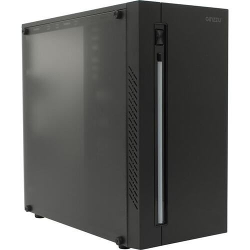 Корпус для пк Ginzzu, черный, без Бп, D370 RGB Window - купить с доставкой по выгодным ценам в ...