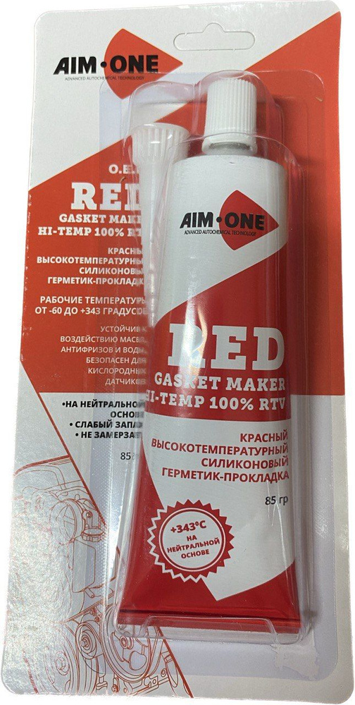 Герметик для прокладок 85гр. Красный AIM-ONE RED RTV Gasket Maker ...