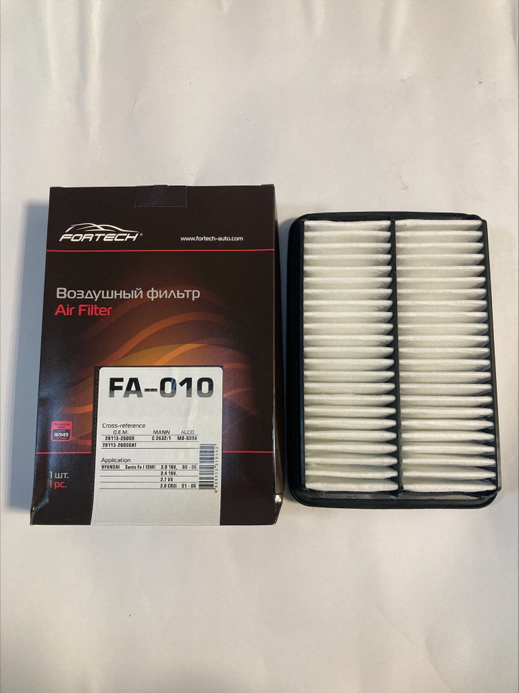 Воздушный фильтр Fortech Фильтр воздушный FA010 HYNDAI SANTA FE I для ...