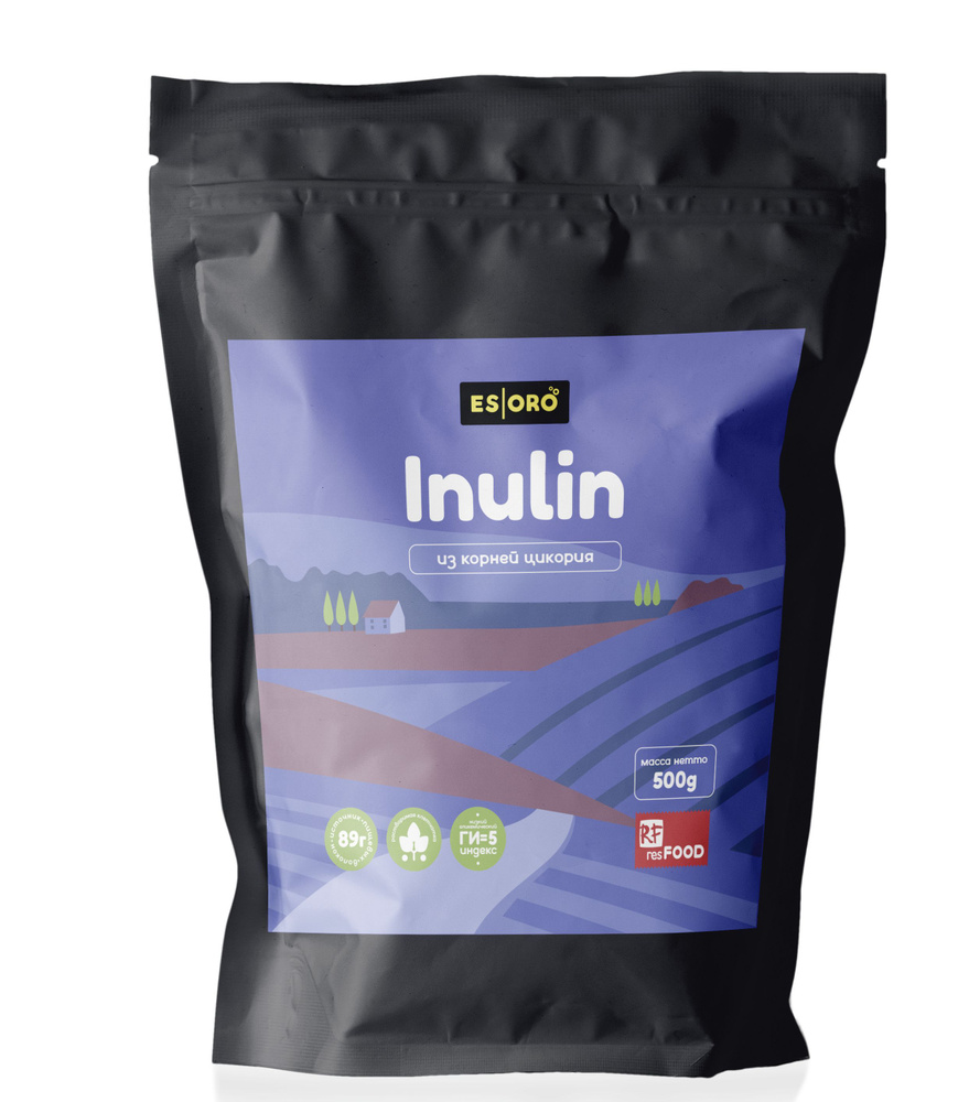 Инулин в порошке, пищевые волокна, клетчатка, Esoro, Бельгия, 500 гр ...
