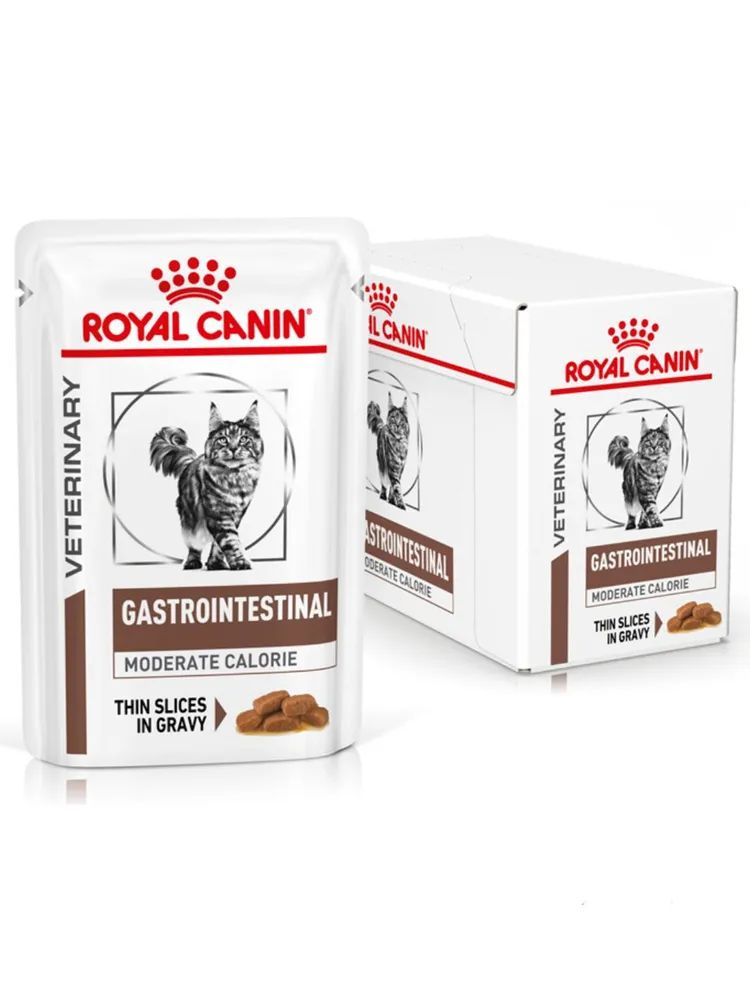 Корм Royal Canin Gastrointestinal MODERATE CALORIE (в соусе) для кошек ...
