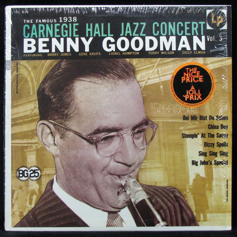 LP Benny Goodman - Famous 1938 Carnegie Hall Jazz Concert Vol.3 (mono) (винил) (333022) - купить ...