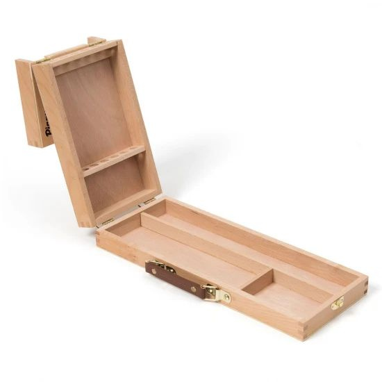 Ящик художника 35*14*5,7 см, ячейки и пенал для кистей и красок ...