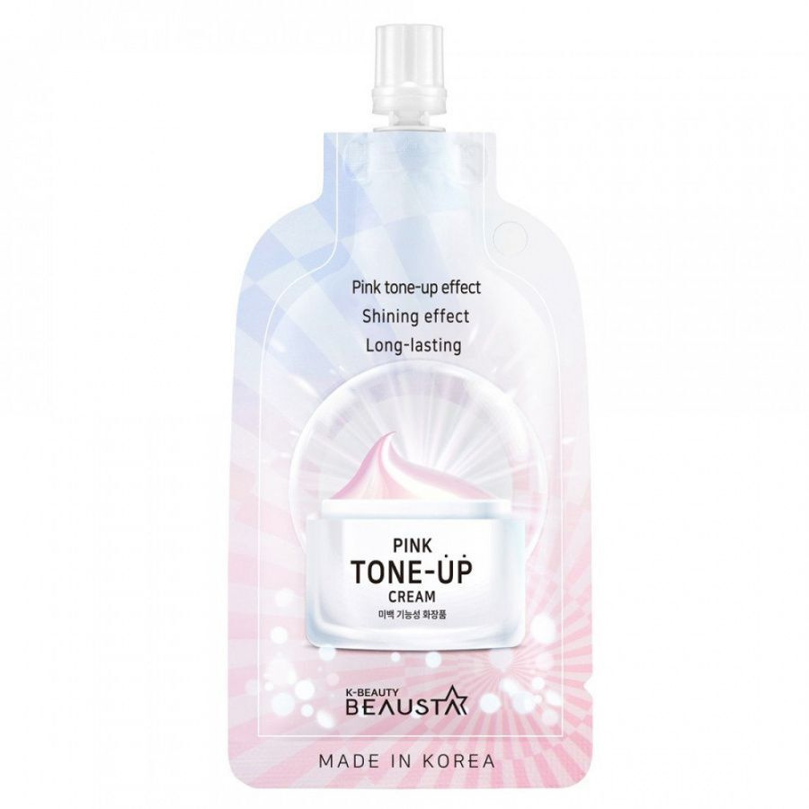 Beausta Крем для лица освежающий с экстрактом белых цветов Pink Tone-Up ...