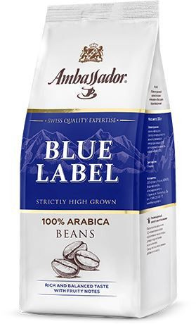 Ambassador Blue Label 1кг кофе в зернах пакет 100% арабика - купить с ...