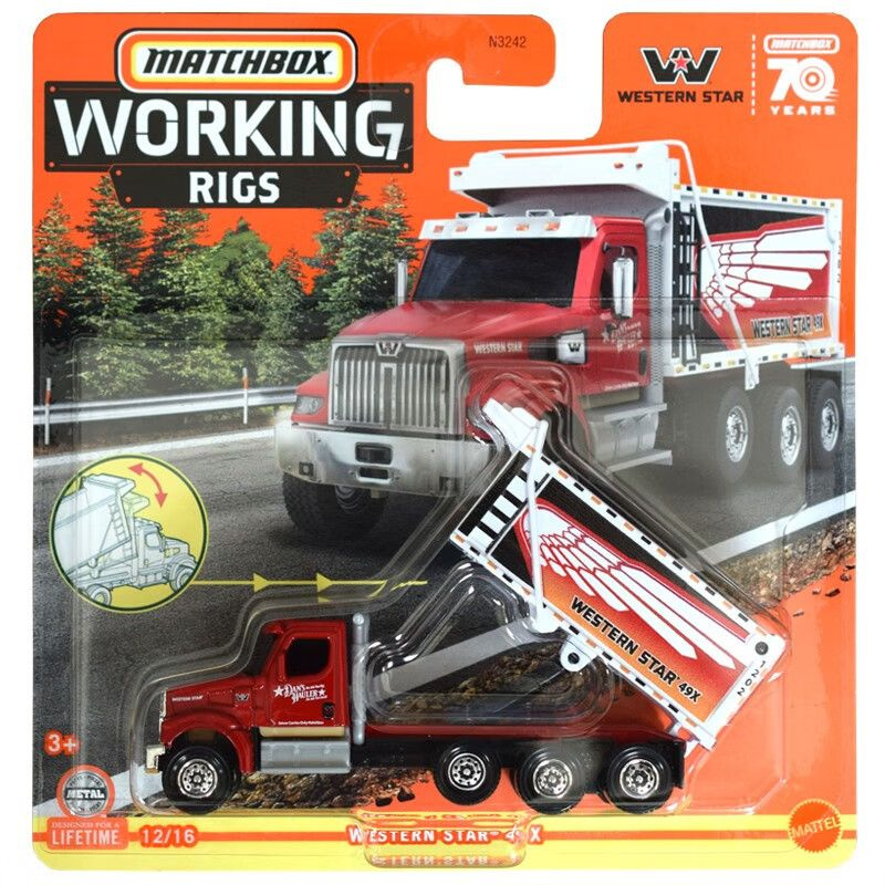 Машинка Mattel Matchbox-Рабочие установки N3242:WESTERN STAR 49X ...