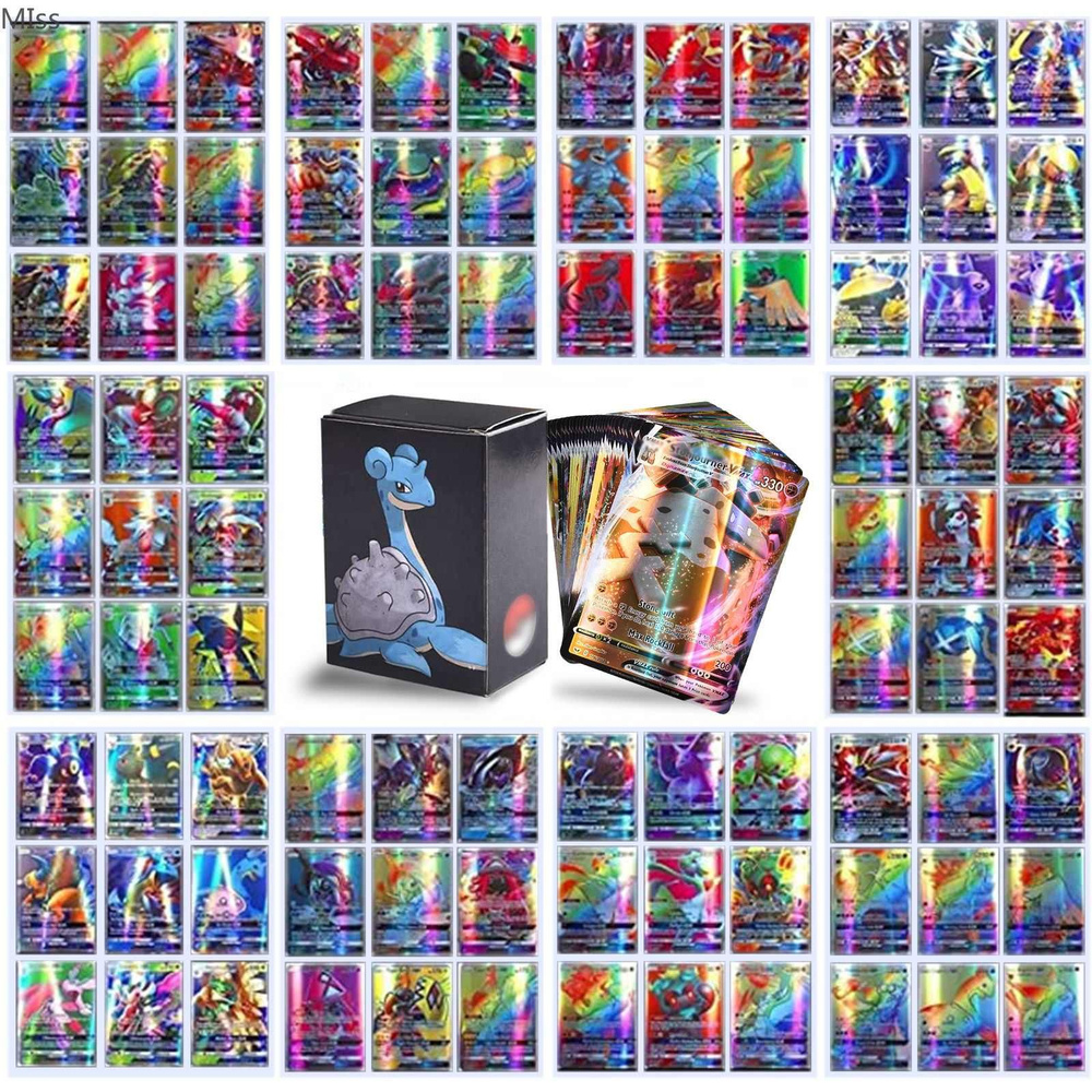 100 шт Карты ККИ Покемон (30 NEW EX + 33 Vstar + 37 Vmax) miss - купить ...