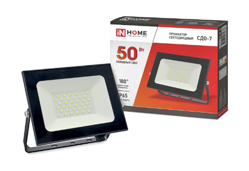 Прожектор Электон, 50 Вт IN HOME СДО-07 6500К IP65 - купить по низким ...