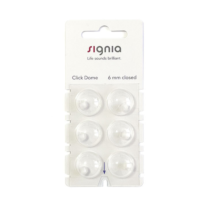 Вкладыши для слухового аппарата Signia CLICK DOME 6MM closed закрытые ...