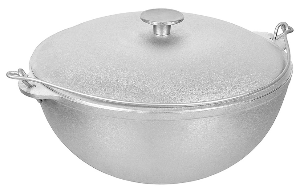 Казан алюминиевый/с крышкой/съемная ручка-дужка/6 литров/форма ...