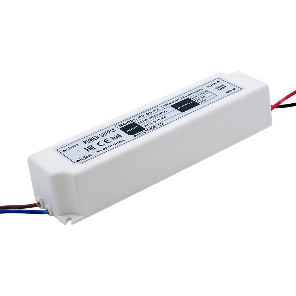 Блок питания для светодиодной ленты SWG, 12В, 60 Вт, IP67 - купить по ...