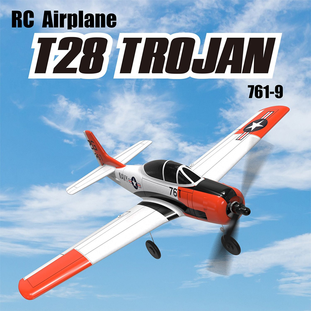 Volantex RC 761 - 9 T28 Trojan Истребитель,2.4G 4 - канальный игрушечный самолет, RTF - трюк ...